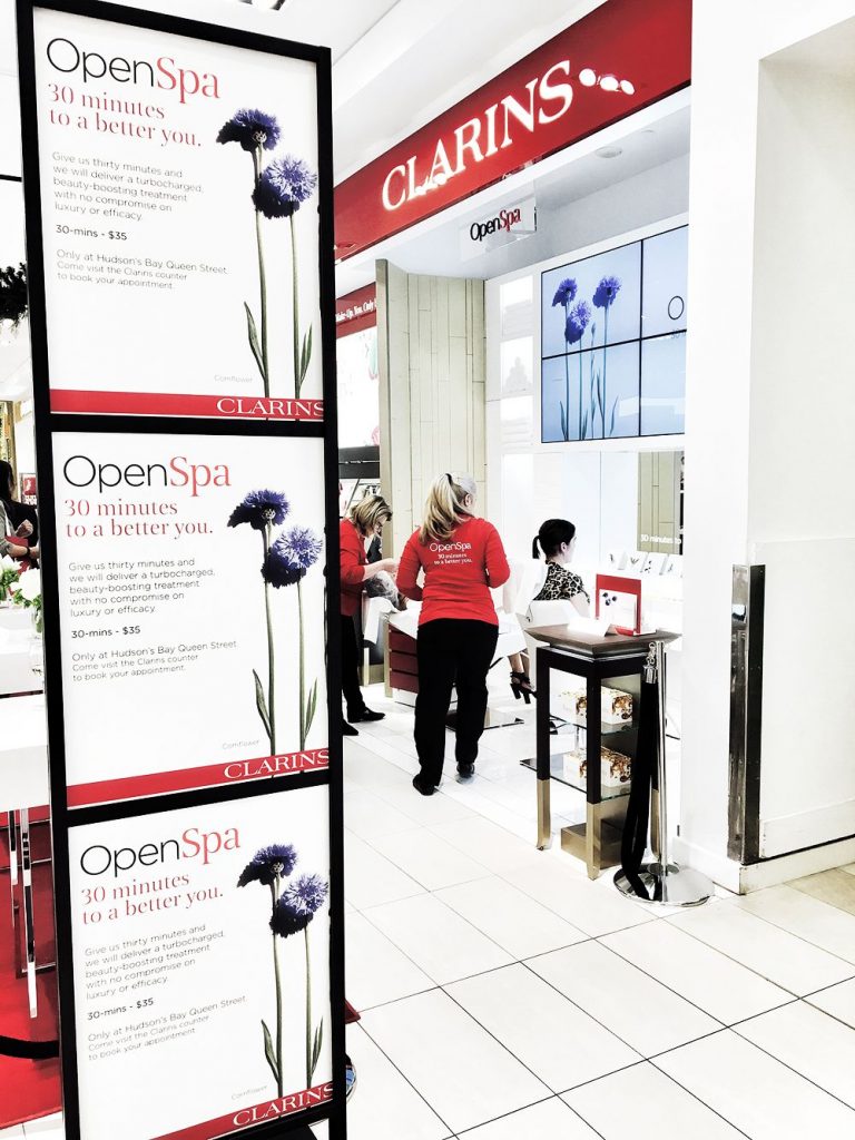 Clarins Open Spa Toronto | Hudson’s Bay (Queen St). | The Fantasia